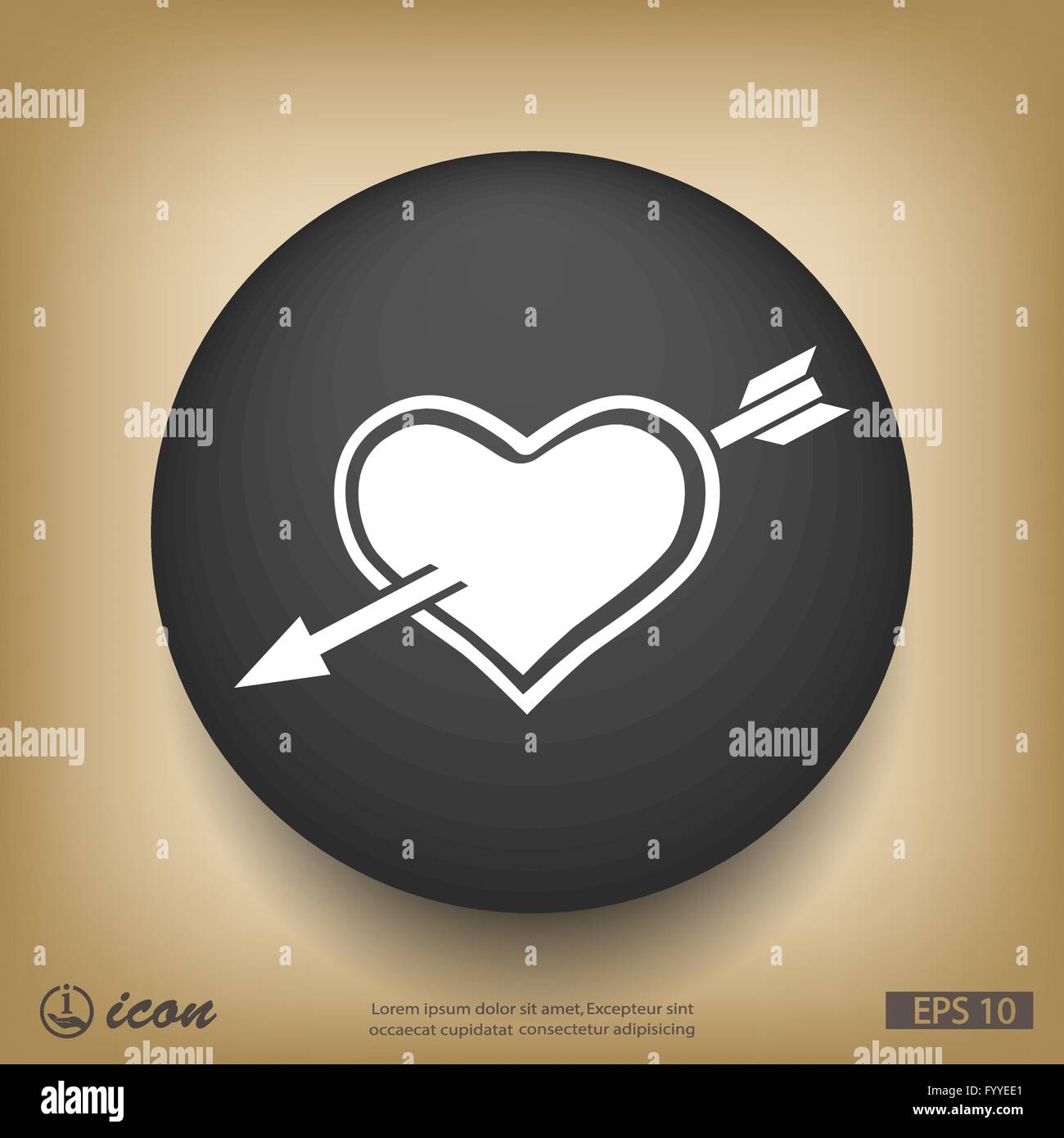 Pictograph of heart with arrow Stock Vector Image & Art - Alamy