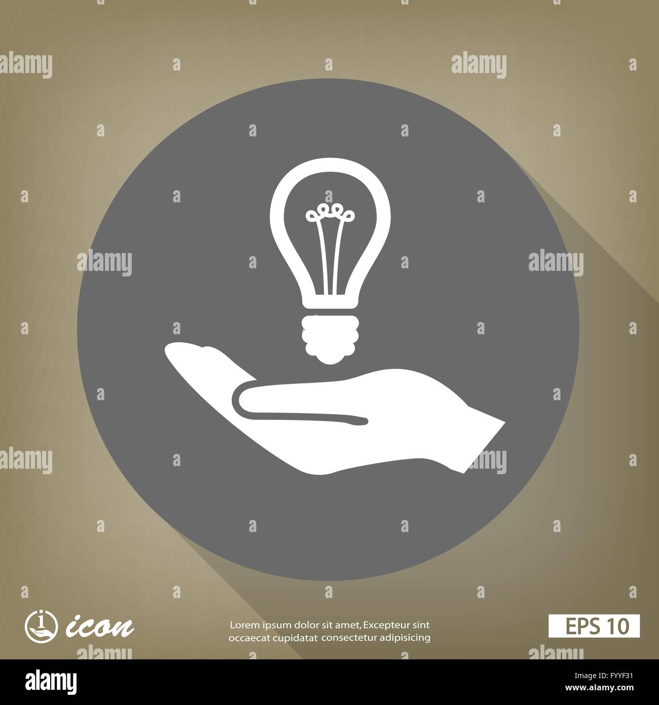 Pictograph of light bulb Stock Vector Image & Art - Alamy