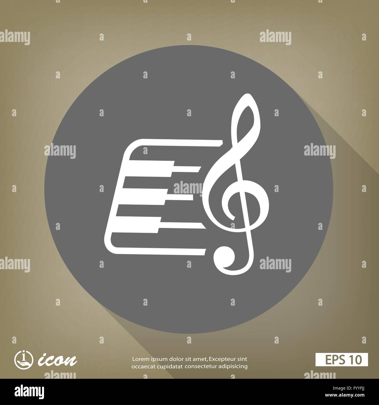 Pictograph of music key and keyboard Stock Vector Image & Art - Alamy