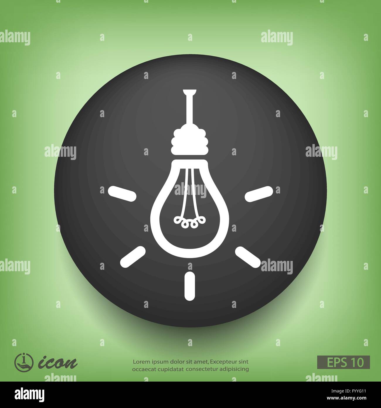Pictograph of light bulb Stock Vector Image & Art - Alamy