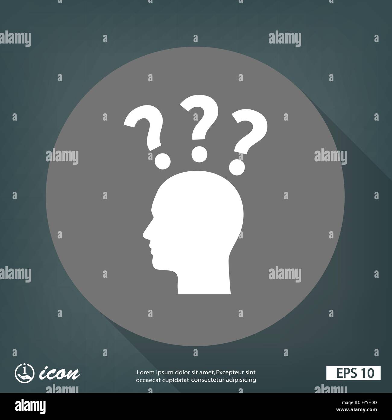 Pictograph of question mark and man Stock Vector Image & Art - Alamy