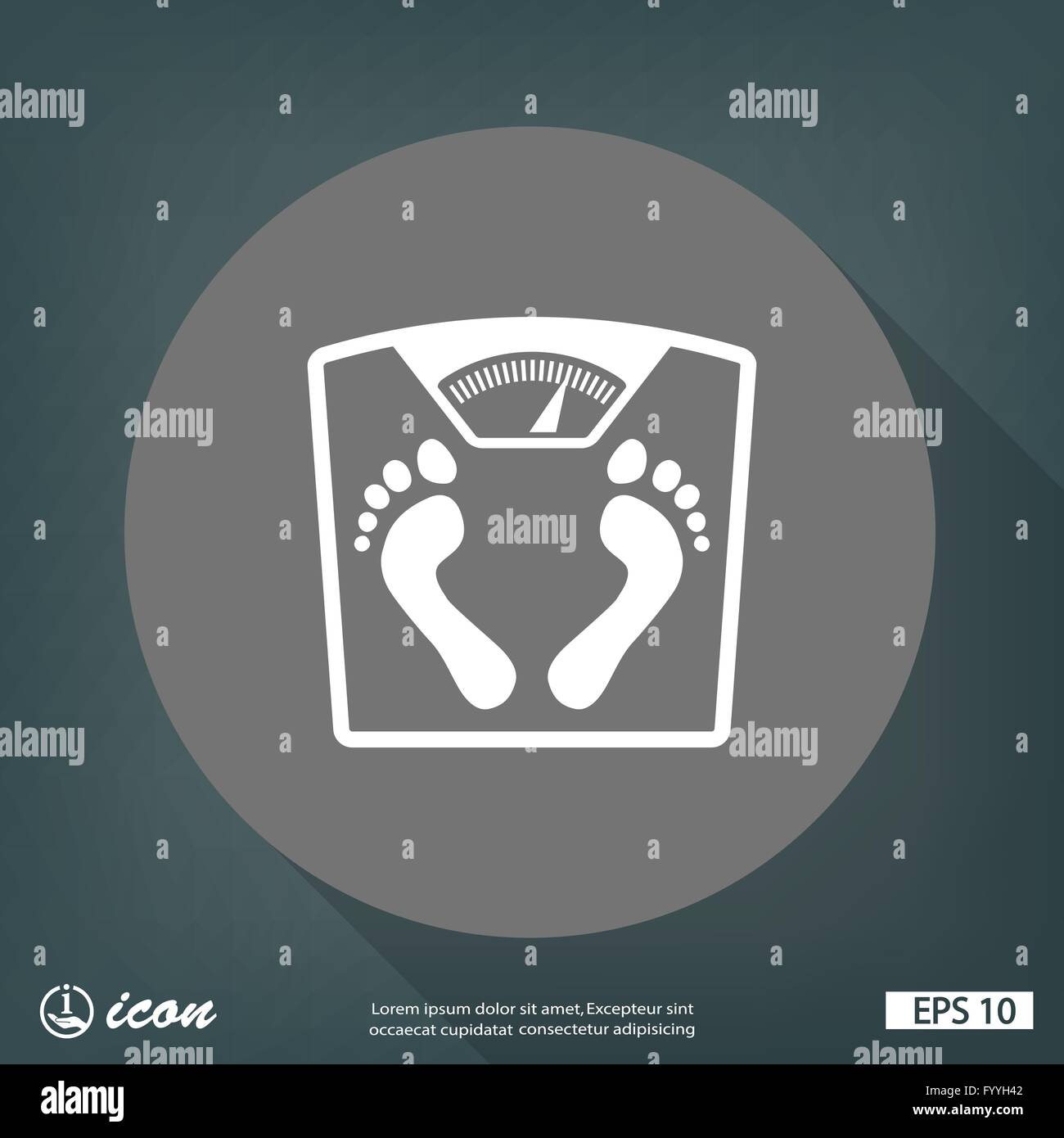 Bathroom scale with footprints Stock Vector Images - Alamy