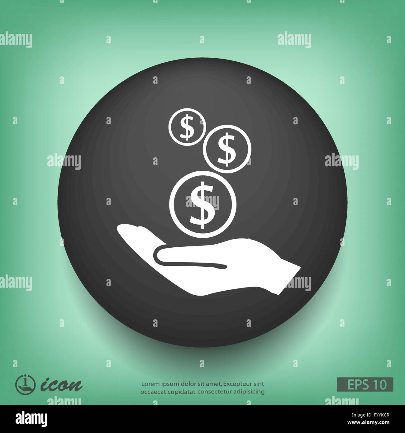 Pictograph of money in hand Stock Vector Image & Art - Alamy