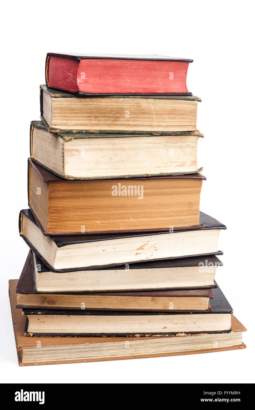 Old Books Pile Stock Photo - Alamy