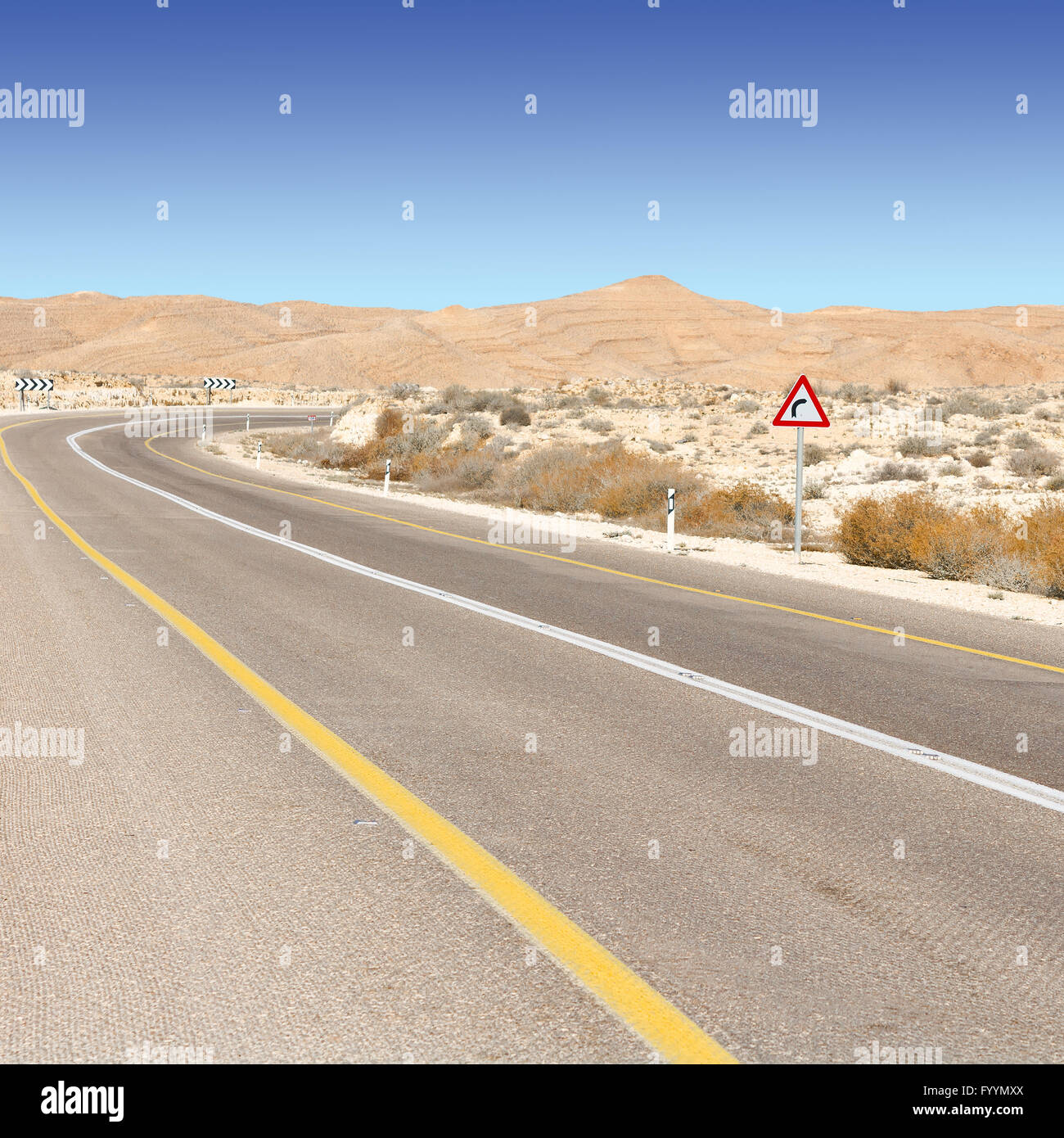 Road in Desert Stock Photo - Alamy