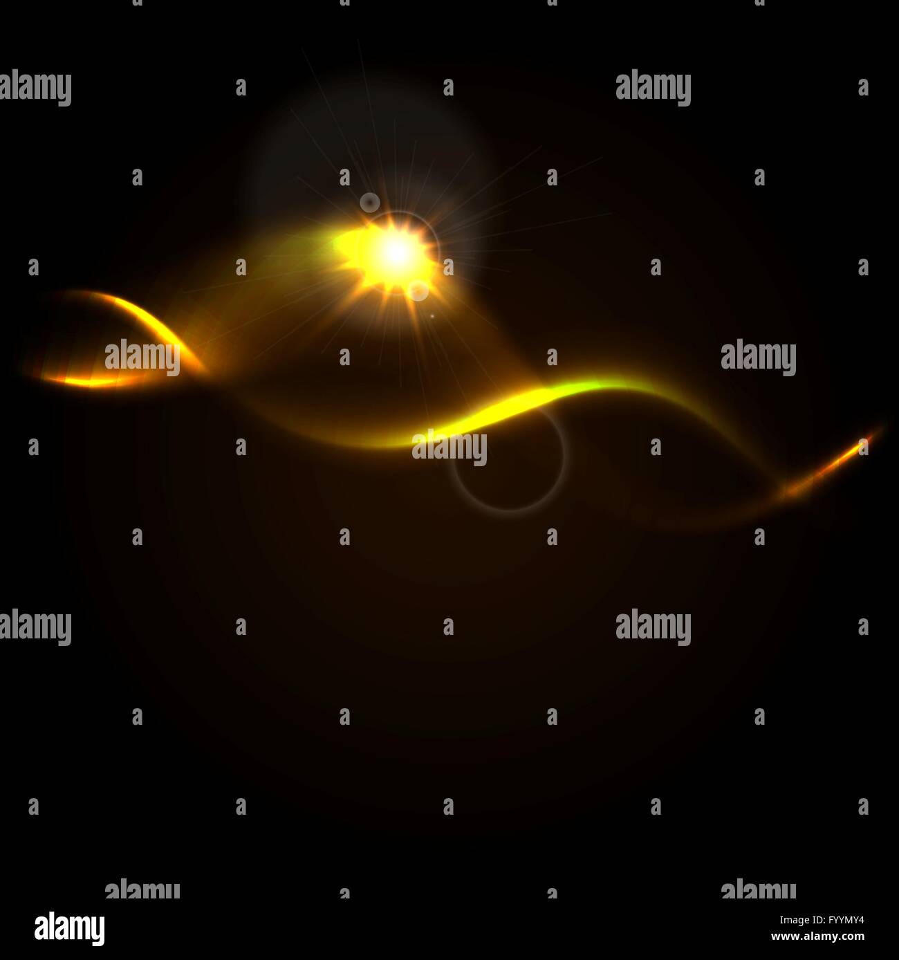 Gold color glow waves background Stock Photo - Alamy