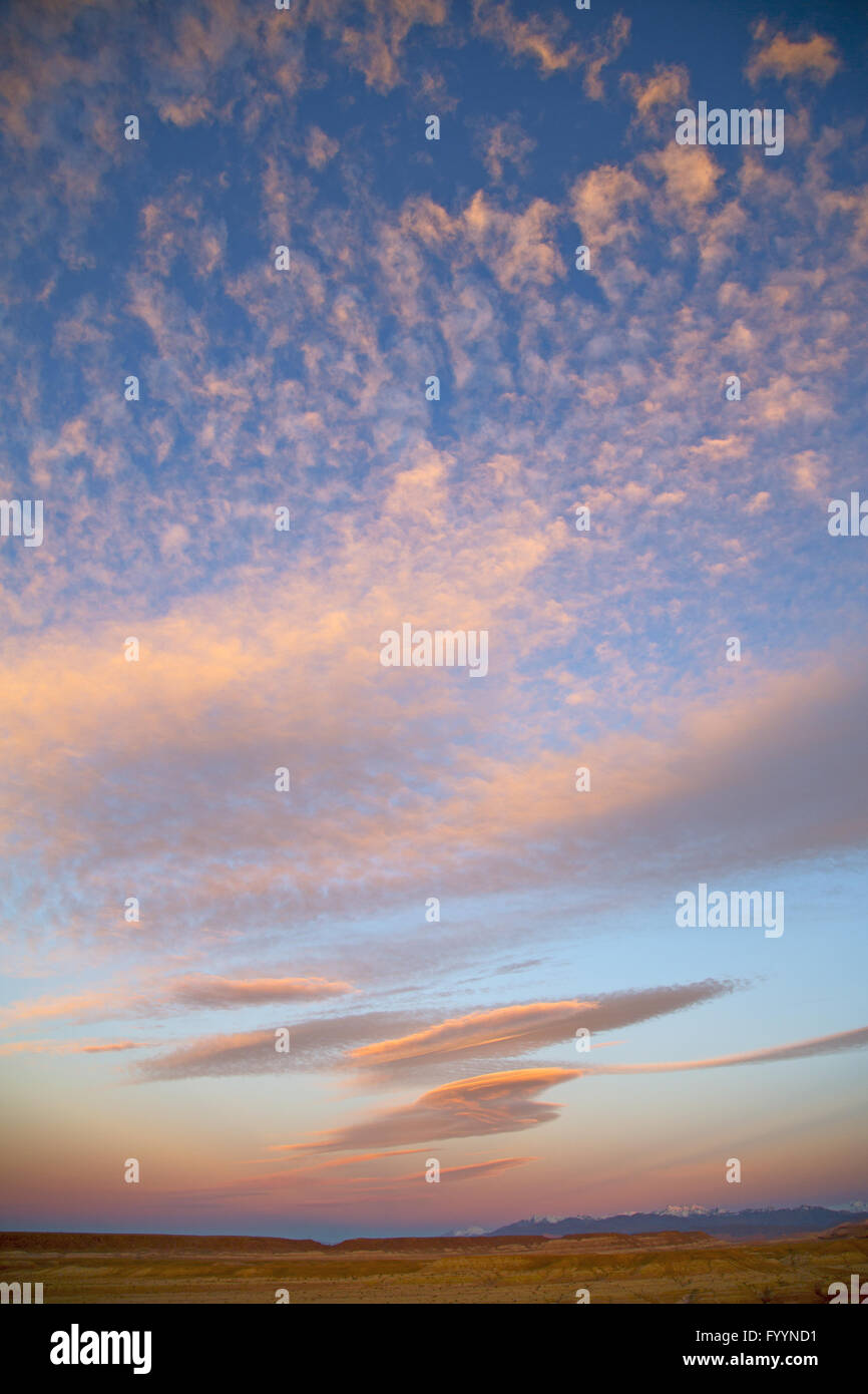 sunrise in the colored sky background Stock Photo - Alamy