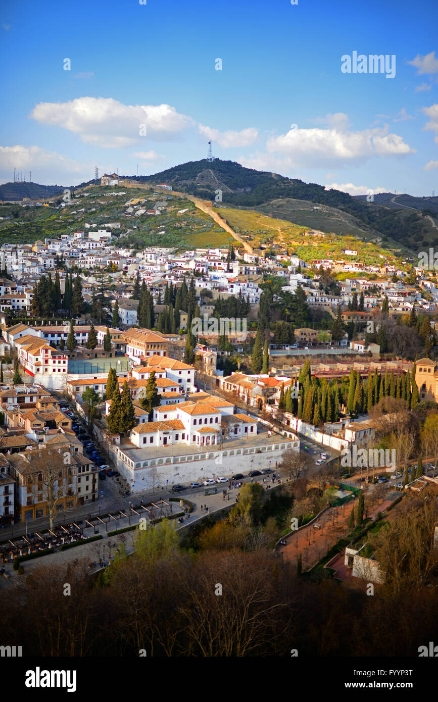 Views of Granada from Nasrid Palaces at The Alhambra, palace and ...