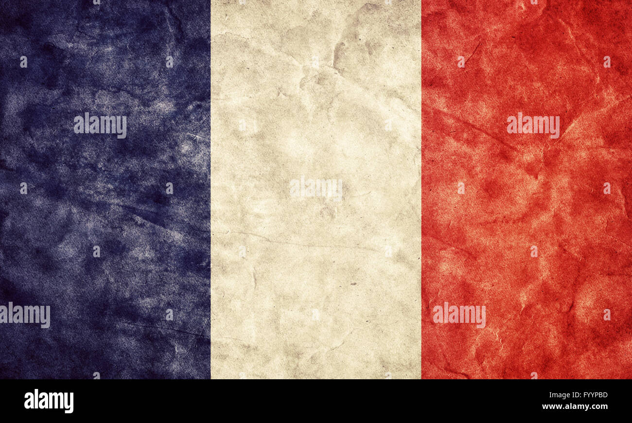 Vintage french flag hi-res stock photography and images - Alamy