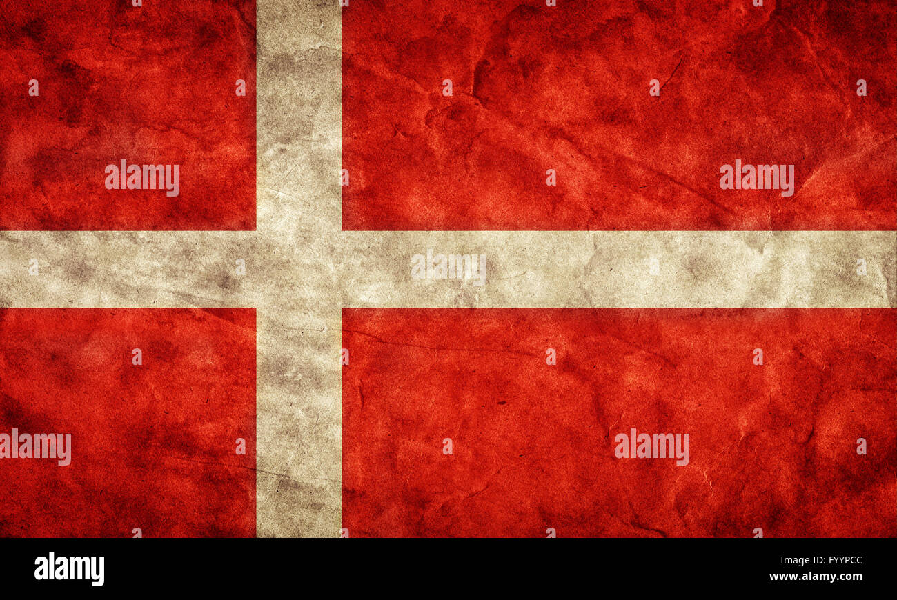 Denmark grunge flag. Vintage Stock Photo - Alamy
