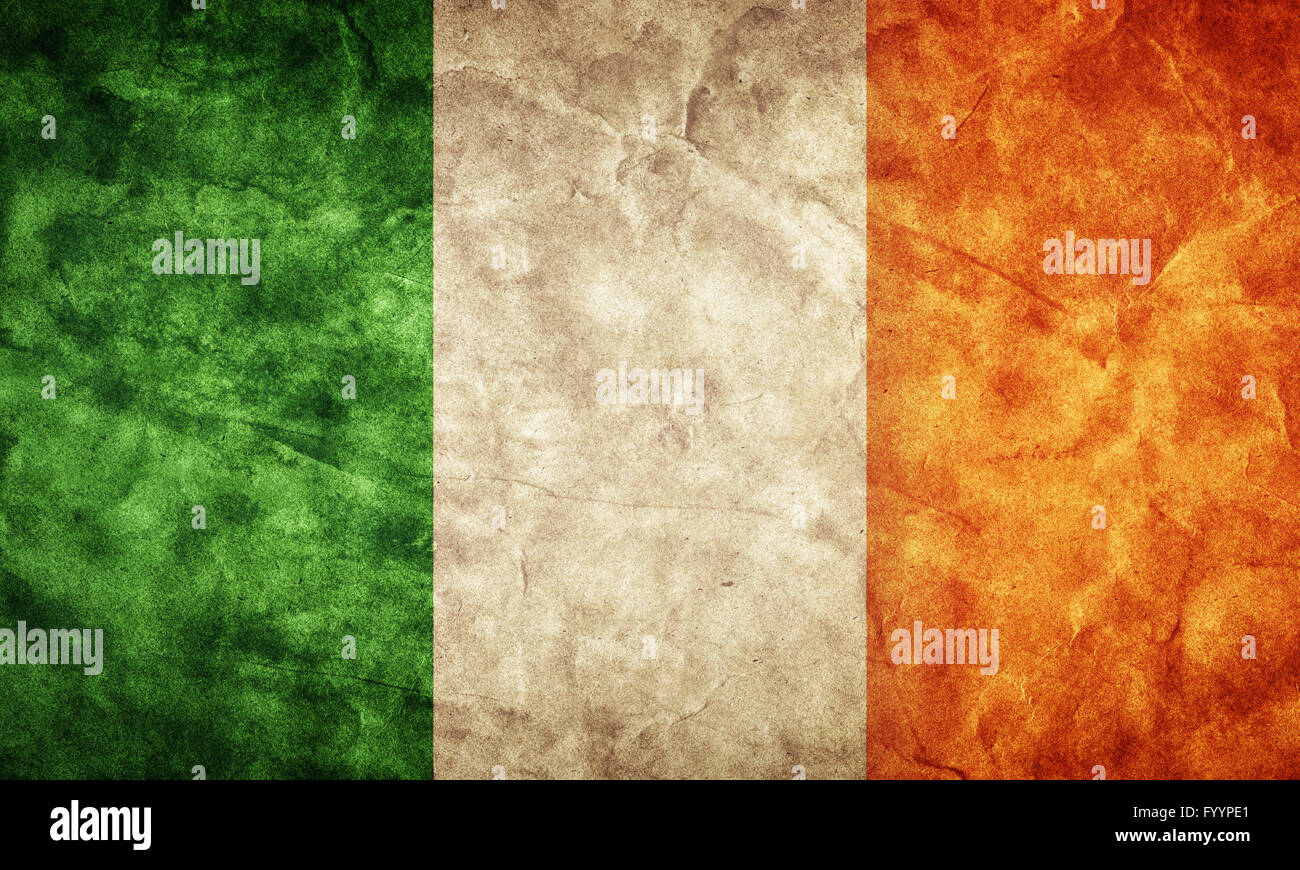 Ireland grunge flag. Vintage Stock Photo - Alamy