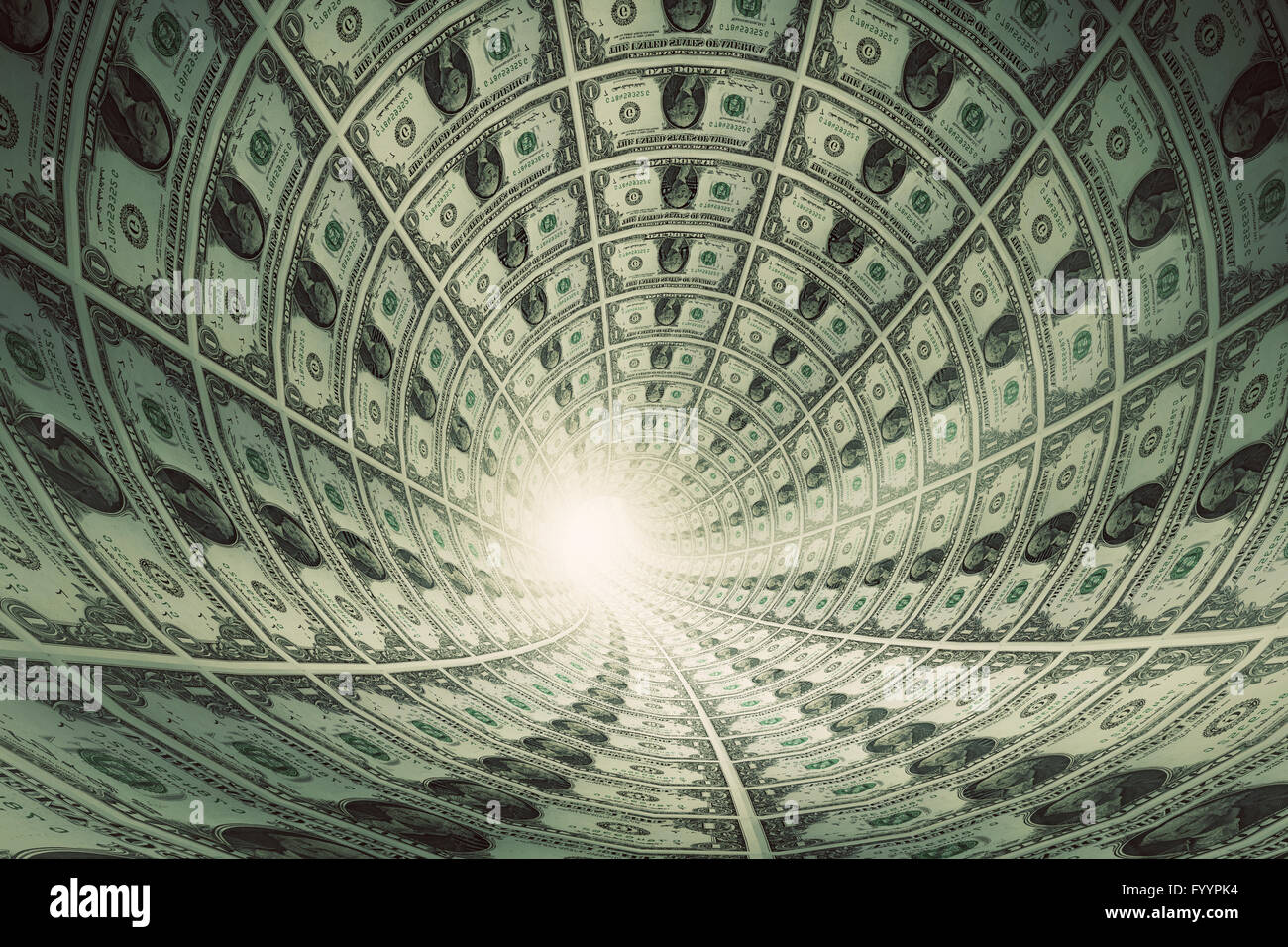 Tunnel of money Stock Photo - Alamy