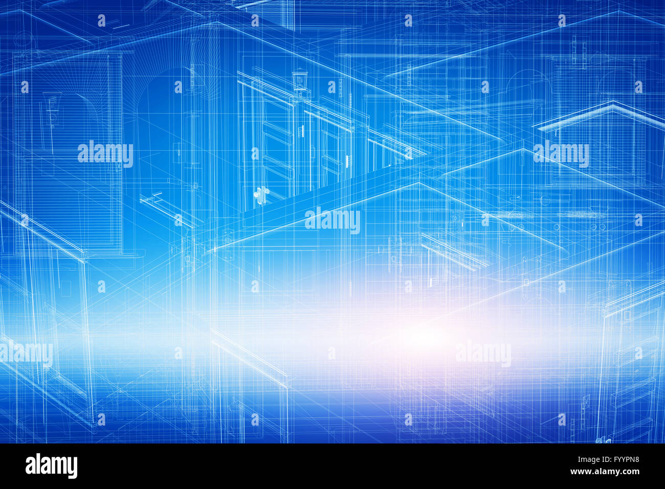 House 3d project Stock Photo - Alamy