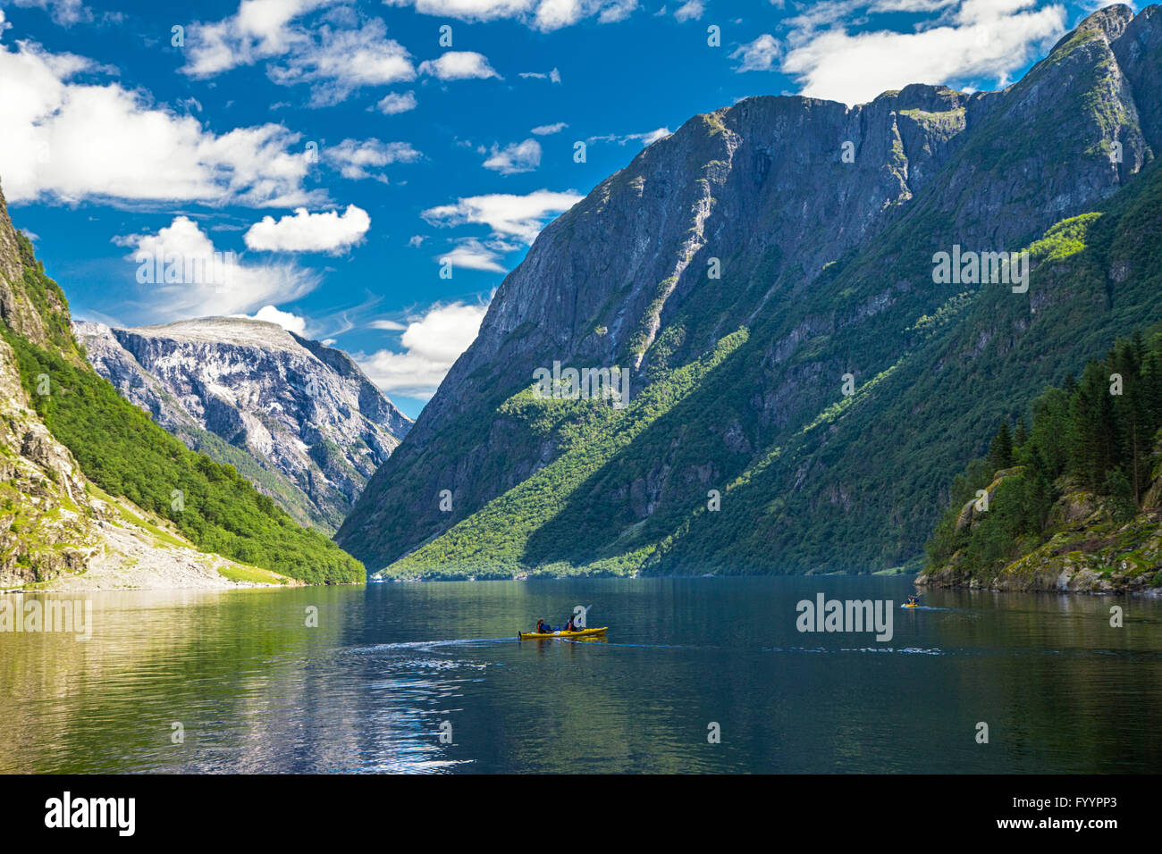 View to Neroyfjord - the narrowest fjord in Norway, Gudvangen, Norway ...