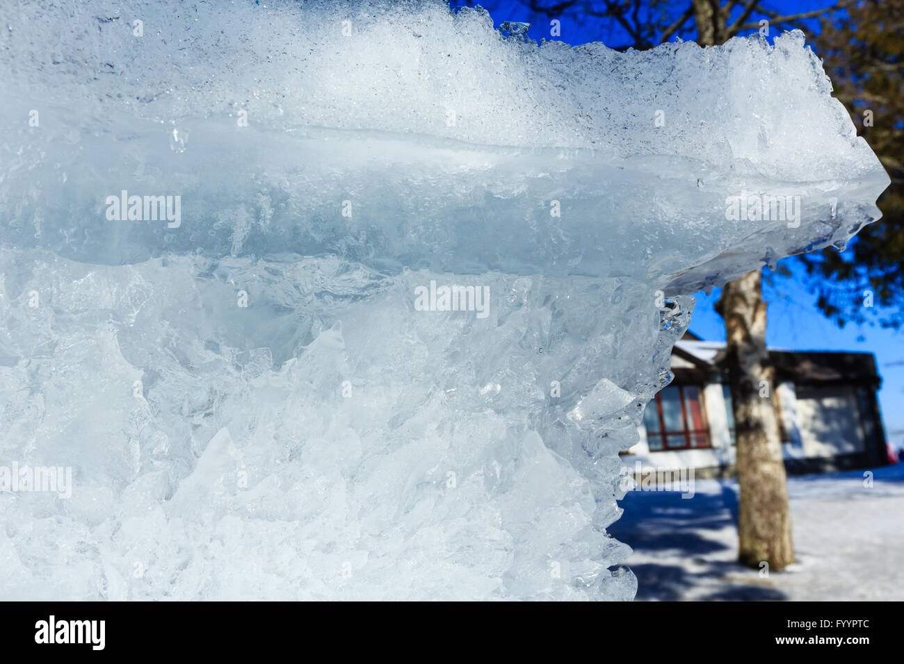 Glacial block of ice closeup Stock Photo - Alamy