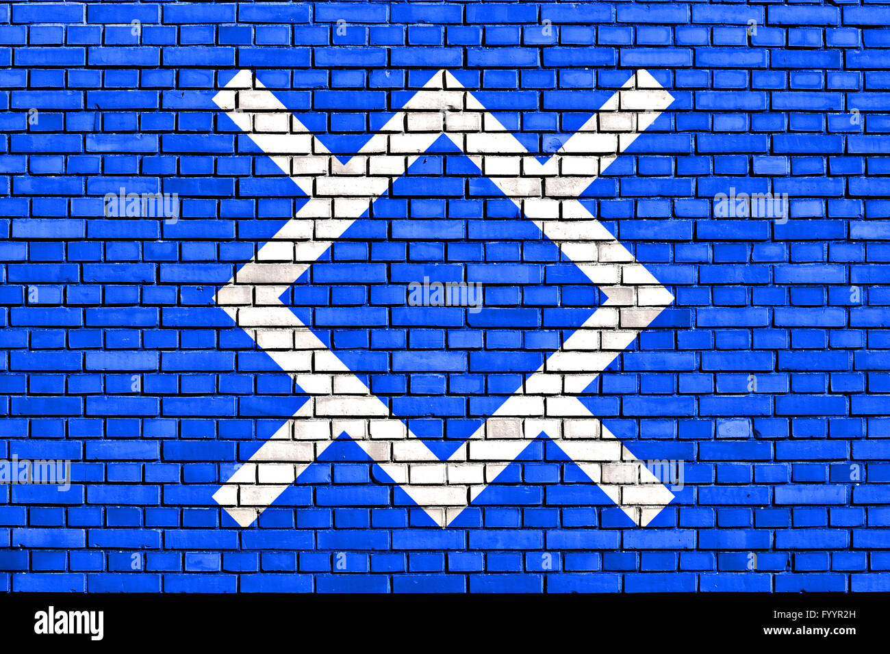 flag of Northern Cheyenne painted on brick wall Stock Photo - Alamy
