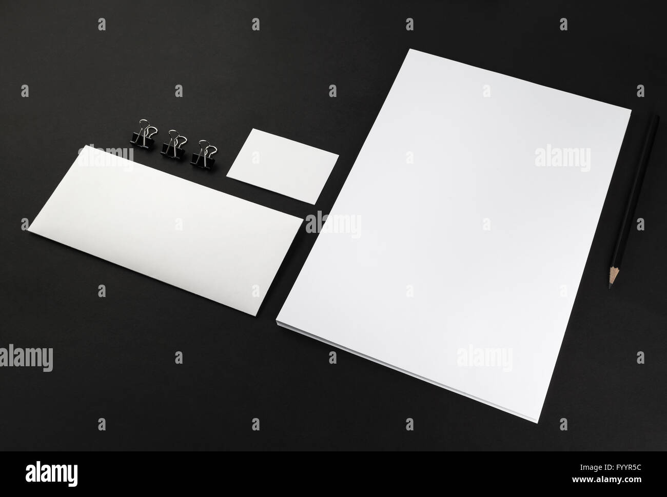 Blank stationery set Stock Photo - Alamy