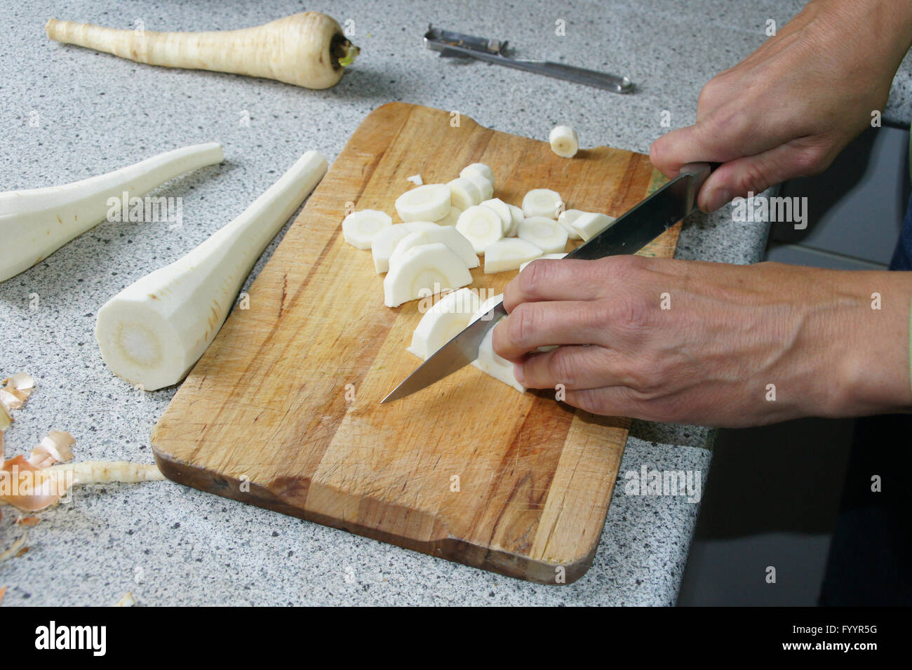 Cooking parsnip soup Stock Photo - Alamy