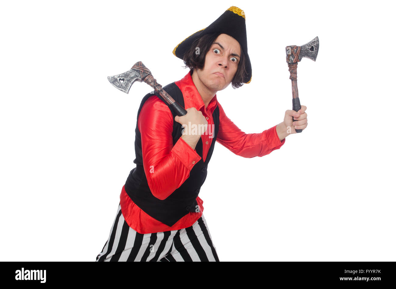 Funny pirate isolated on the white Stock Photo - Alamy