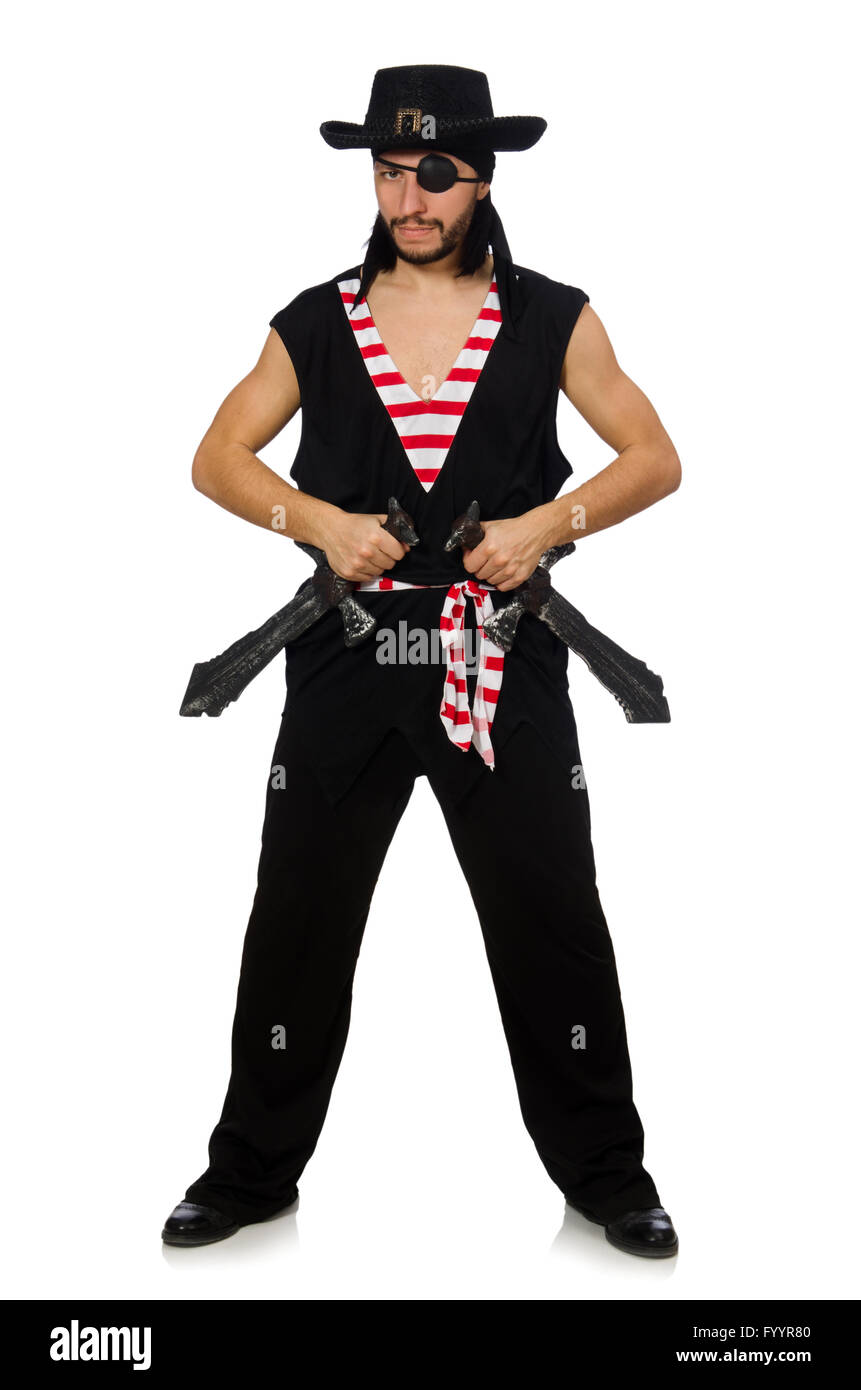 Man pirate isolated on the white background Stock Photo - Alamy