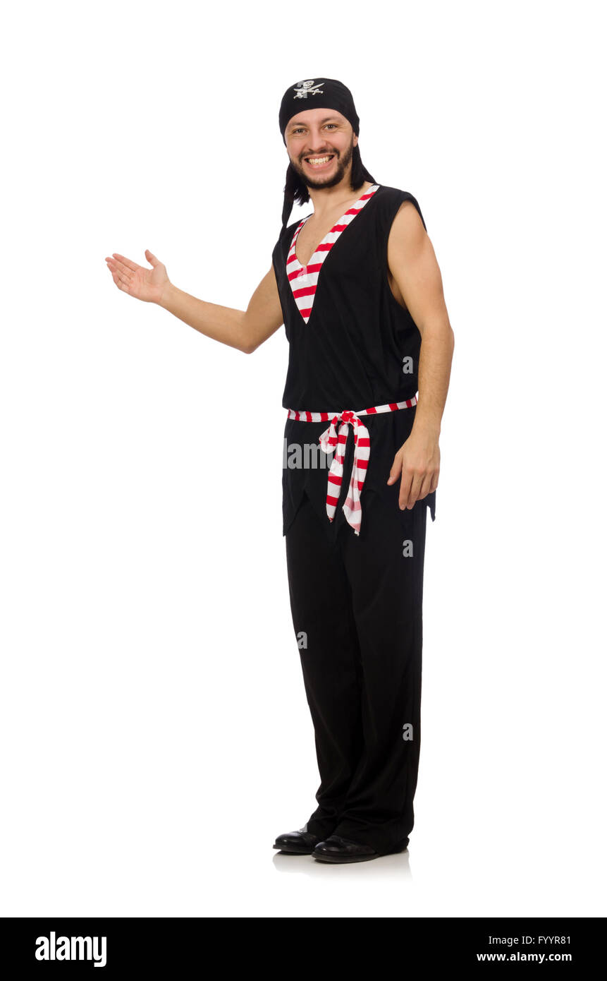Man pirate isolated on the white background Stock Photo - Alamy