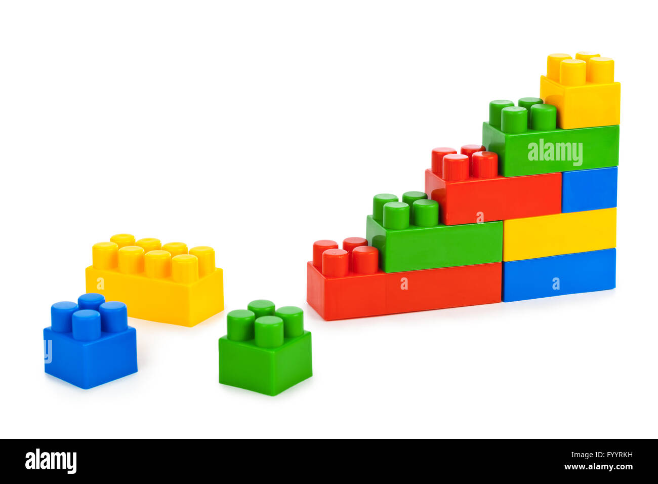 Block wall stairs Cut Out Stock Images & Pictures - Alamy