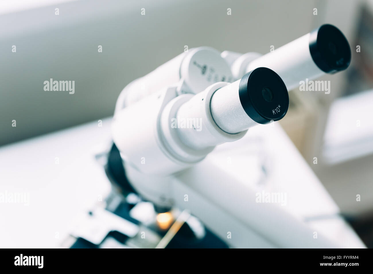 Microscope in Laboratory Stock Photo - Alamy