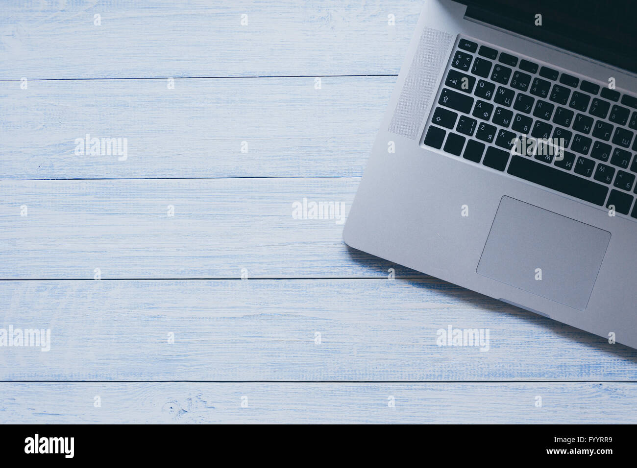 Laptop on the desk Stock Photo - Alamy