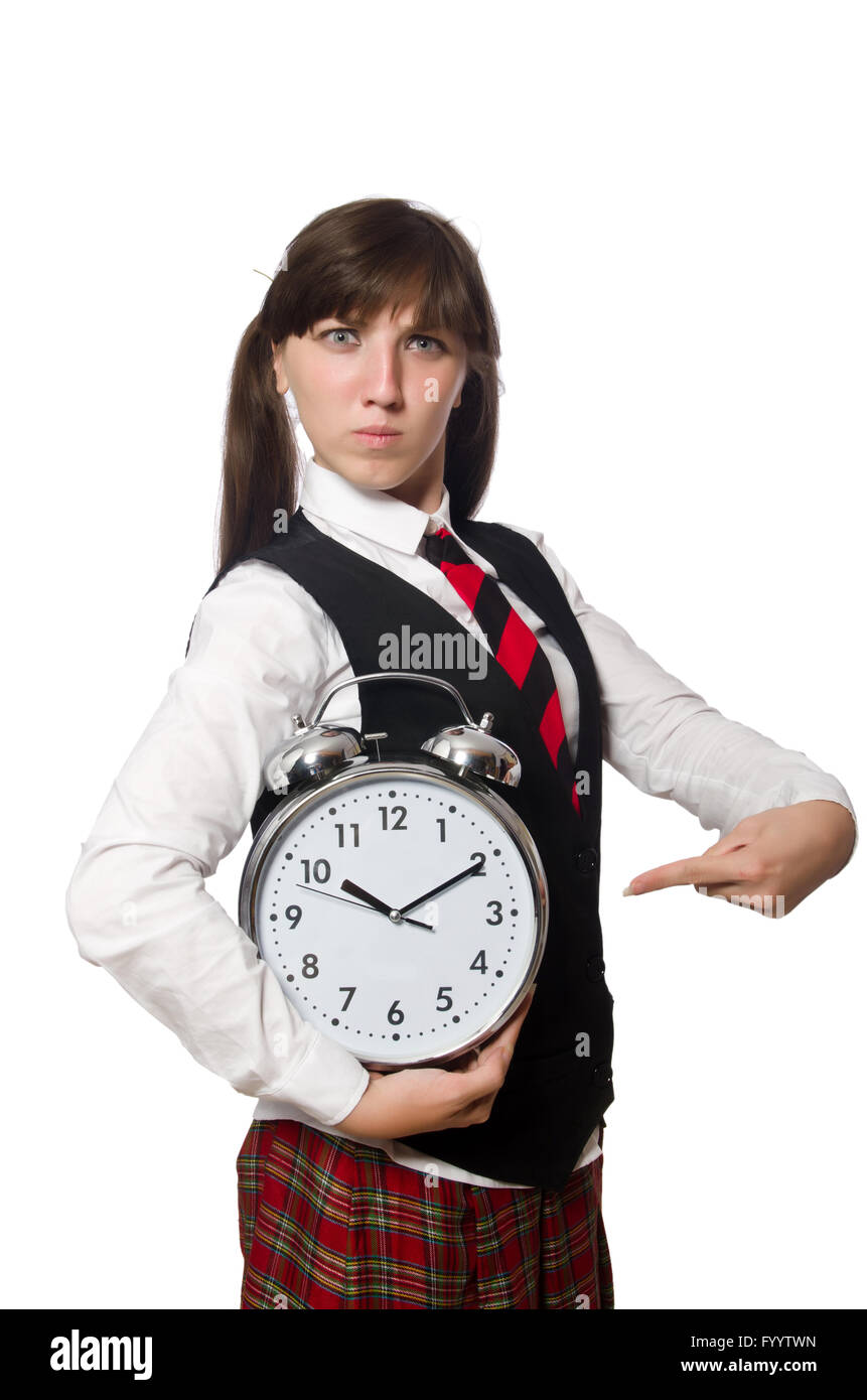 Funny nerd student isolated on white Stock Photo - Alamy