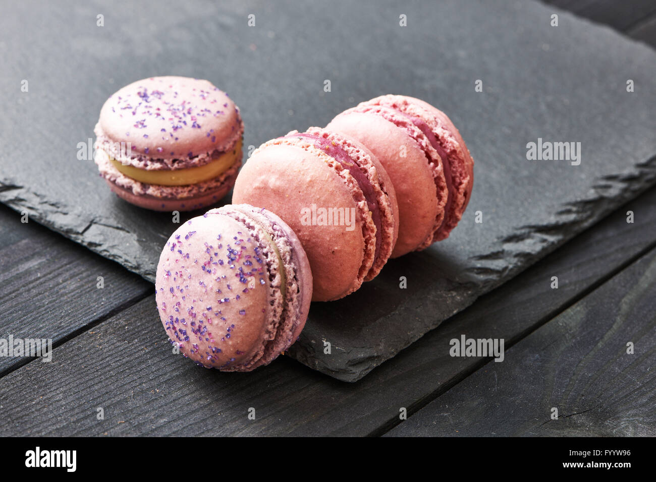 French delicious dessert macaroons Stock Photo - Alamy
