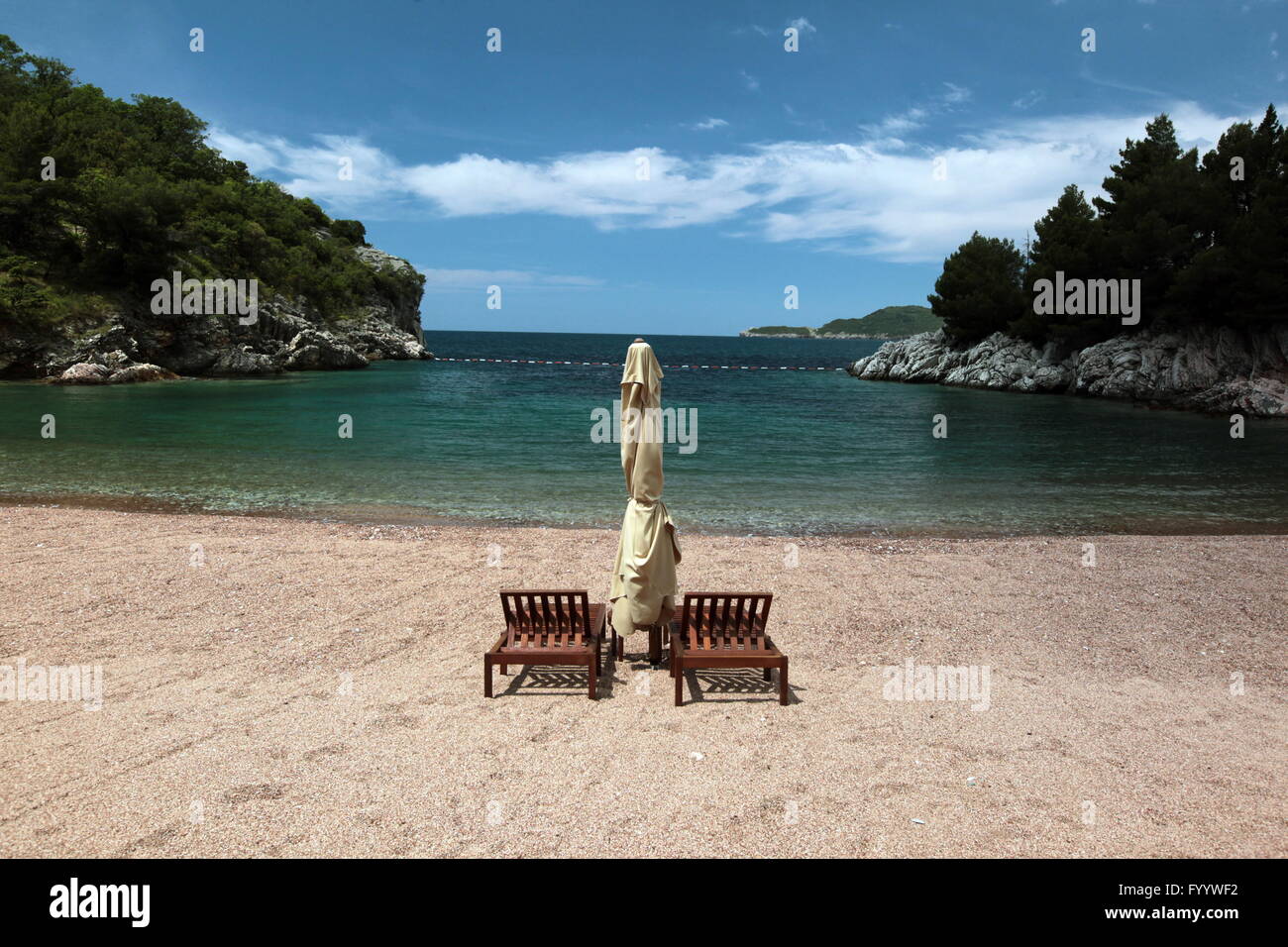 EUROPE BALKAN MONTENEGRO MILOCER BEACH Stock Photo - Alamy