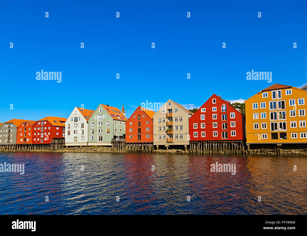 Cityscape of Trondheim Norway Stock Photo - Alamy