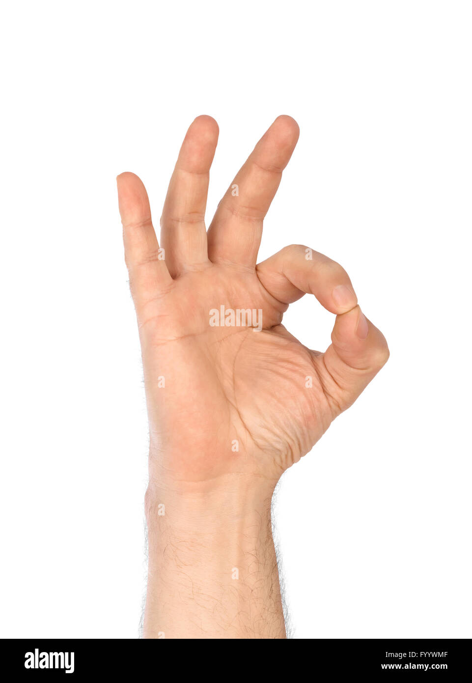Hand OK sign Stock Photo - Alamy