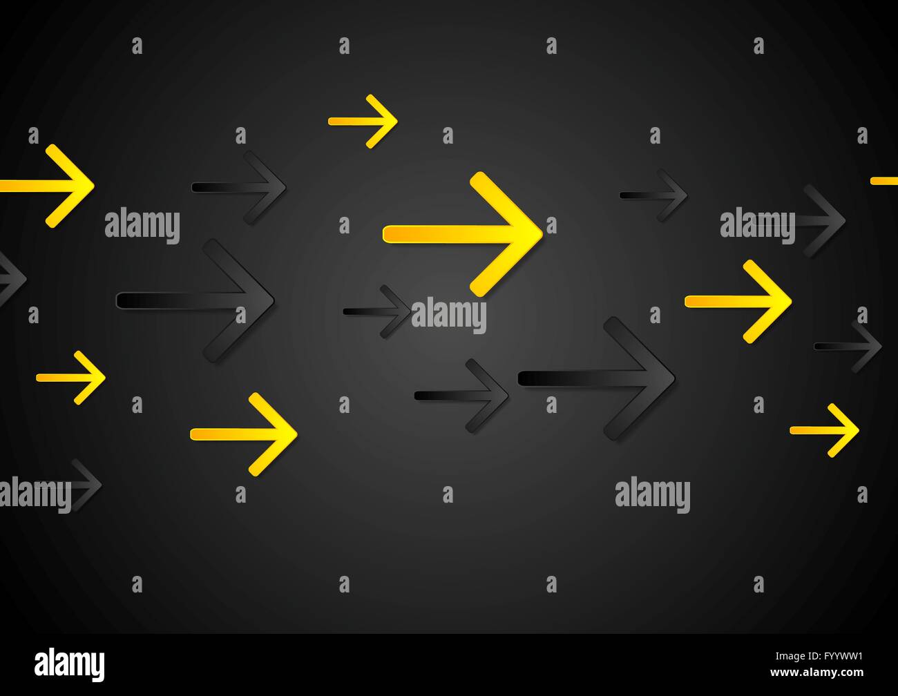 Abstract tech dark black background with arrows Stock Photo - Alamy