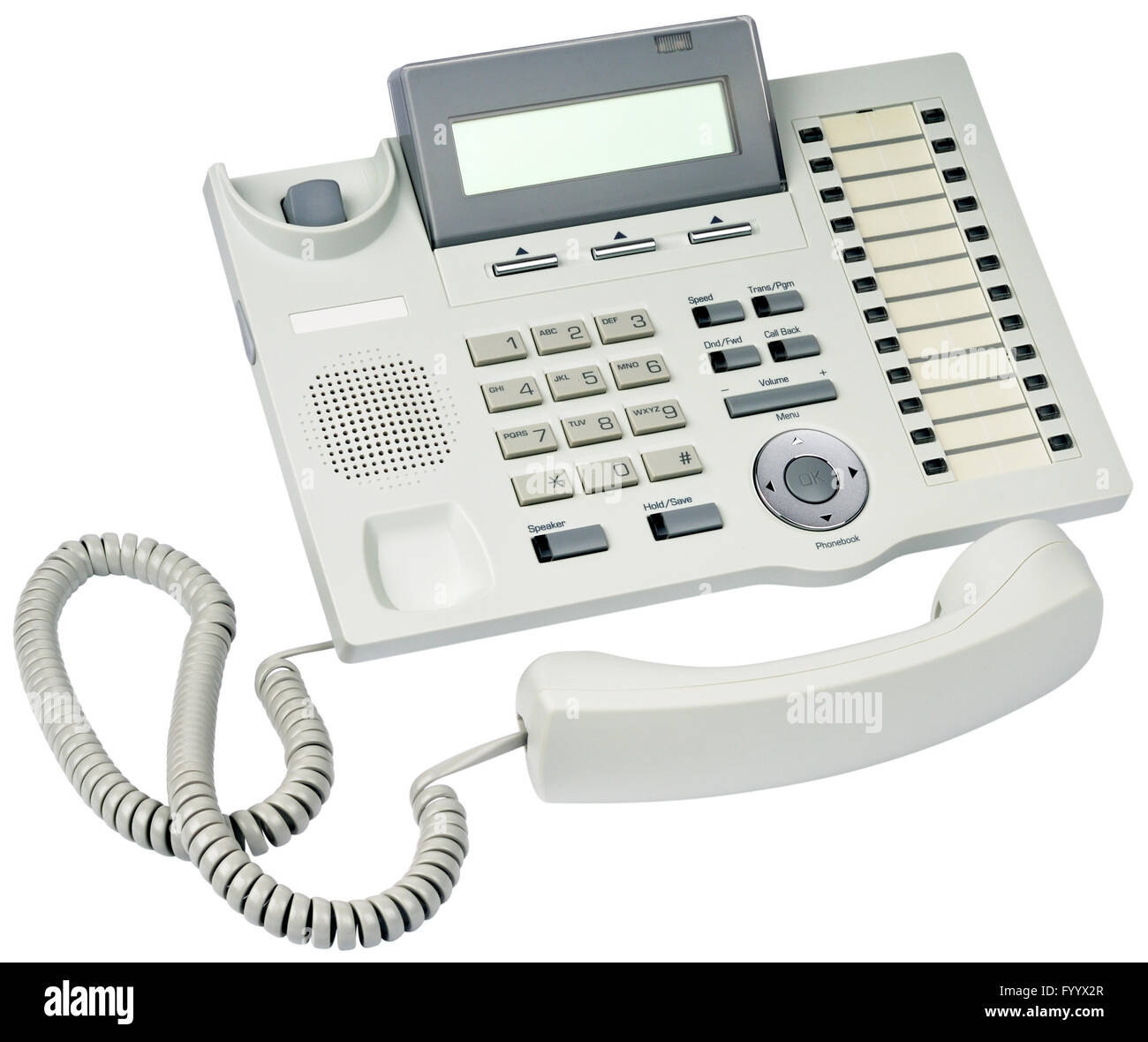 Office digital light gray telephone set Stock Photo - Alamy