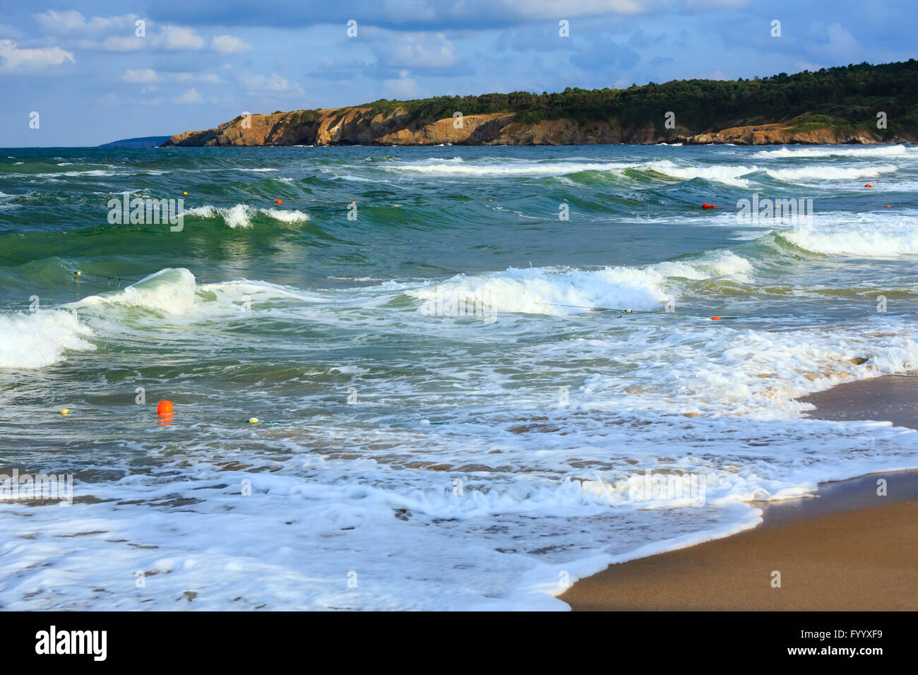 Sea coast view from beach Stock Photo - Alamy