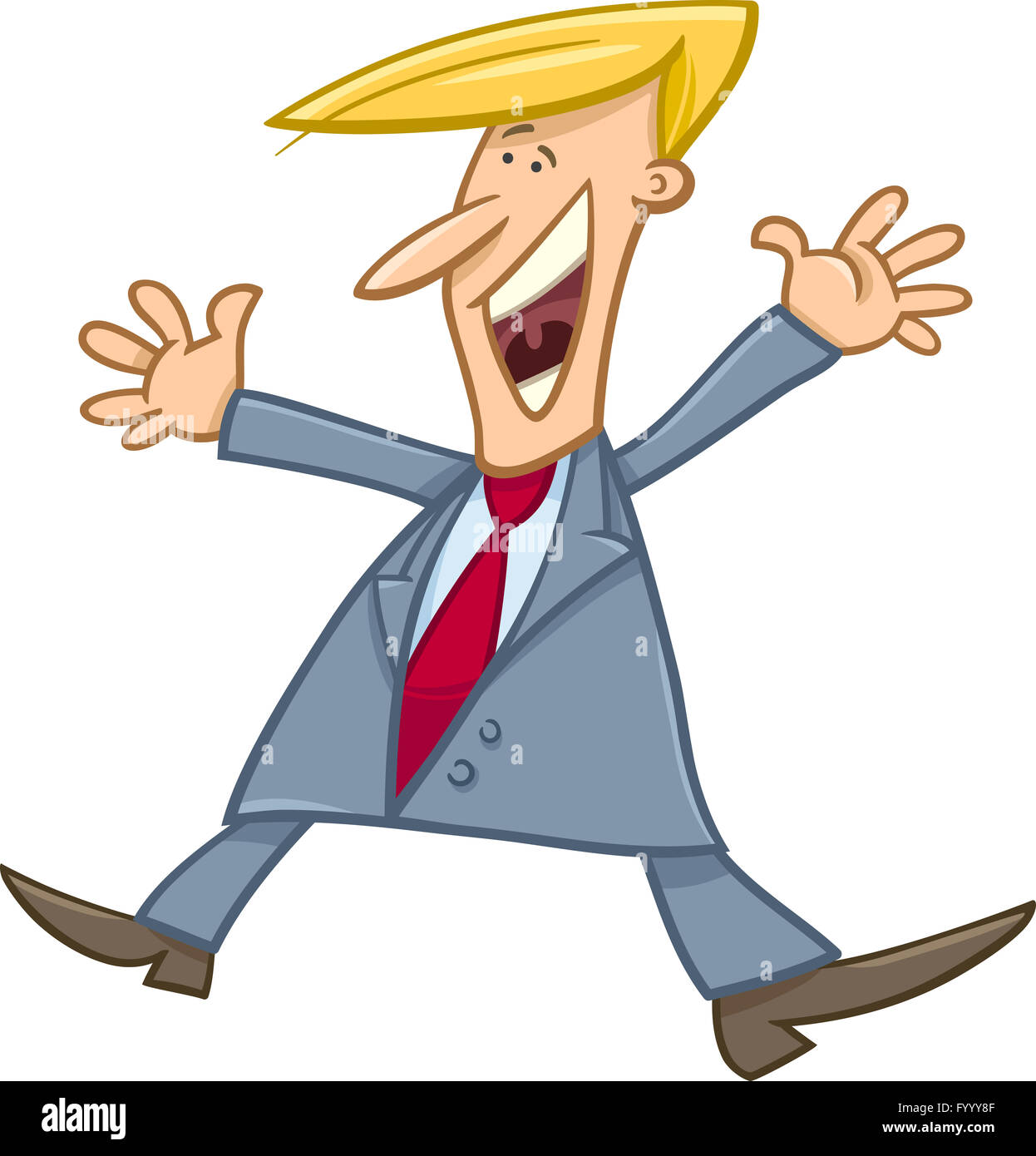 happy businessman cartoon Stock Photo - Alamy