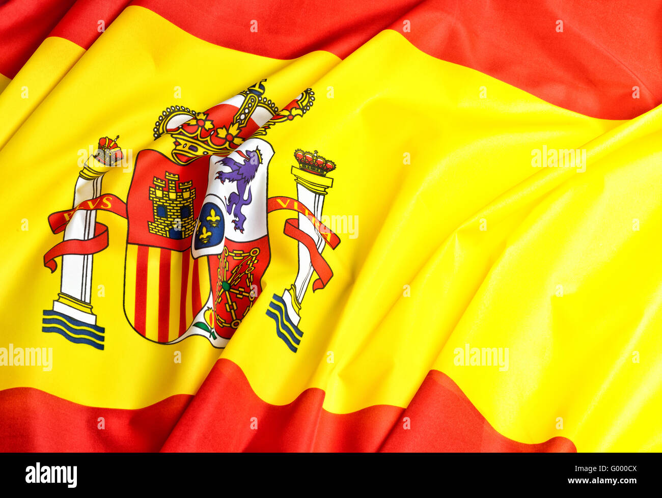 Real fabric flag spain hi-res stock photography and images - Alamy