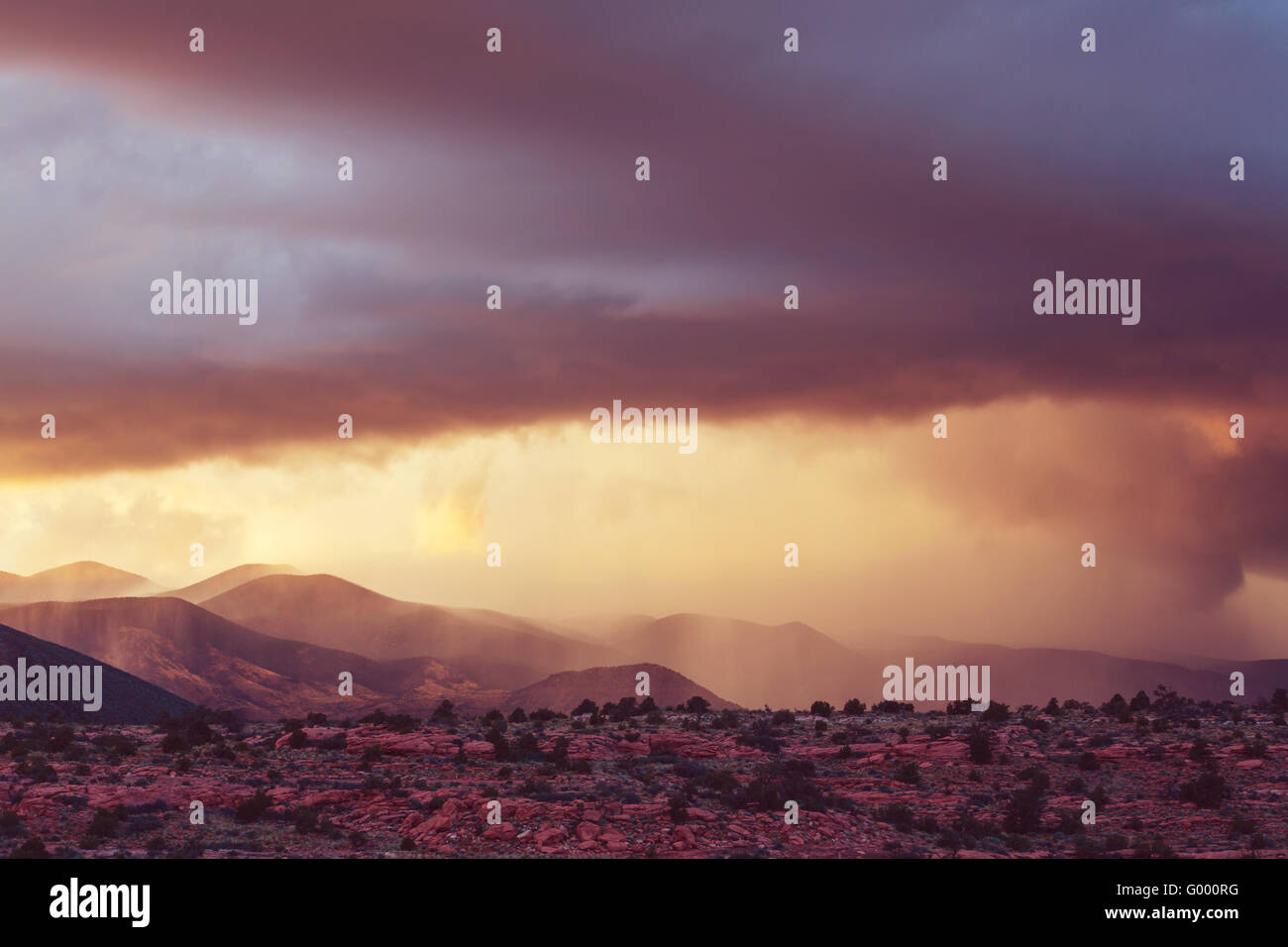 Rain in mountains Stock Photo - Alamy
