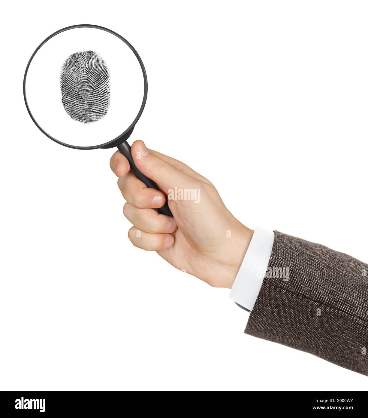 Magnifying glass in hand Stock Photo - Alamy