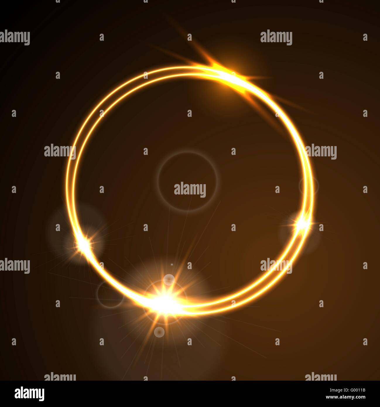 Glow orange neon ring shiny template design Stock Photo - Alamy