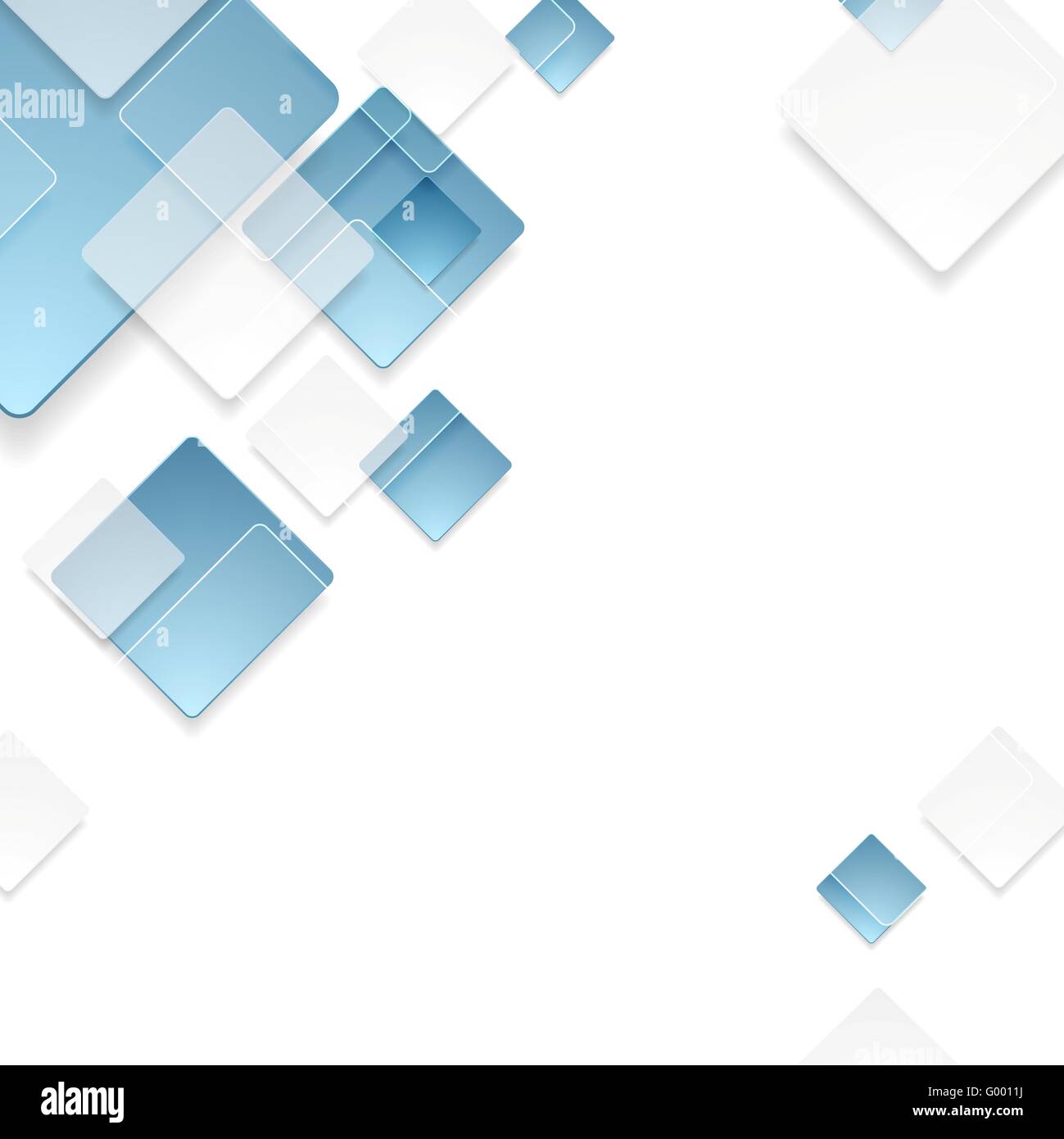 Abstract geometric tech blue squares design Stock Photo - Alamy