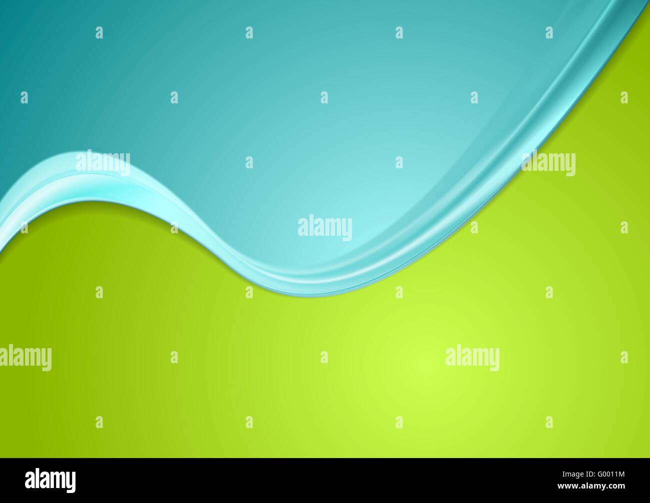 Green and cyan contrast gradient color wavy design Stock Photo - Alamy