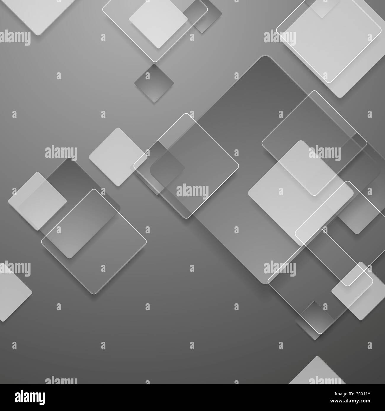 Grey geometric tech background with glass squares Stock Photo - Alamy