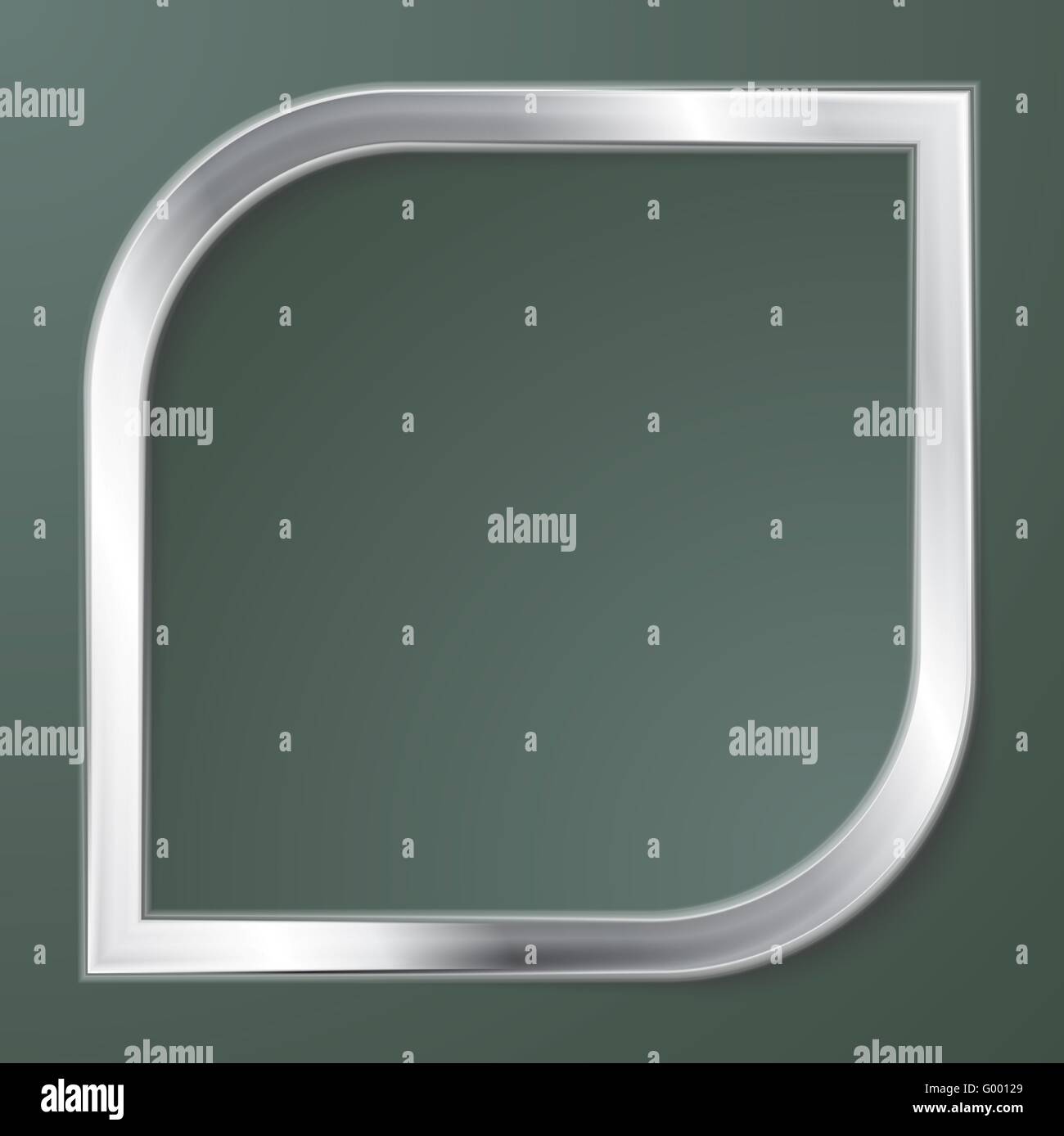 Silver metal rhombus shape on green background Stock Photo - Alamy