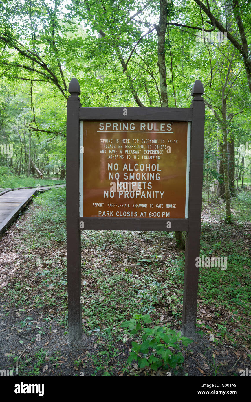 Poe Springs Park features a freshwater spring flowing out to the nearby ...