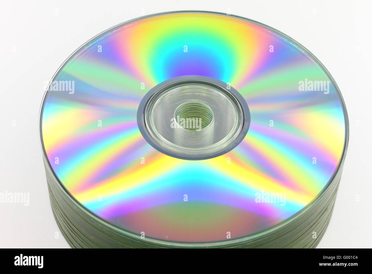 Close up of CDs on white background Stock Photo - Alamy