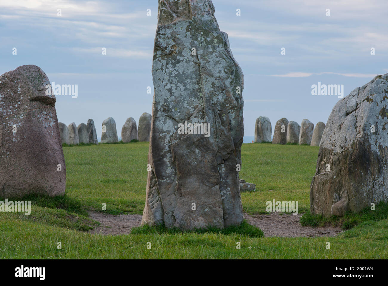 Ale´s Stones is a famous megalithic monument on the south coast of ...
