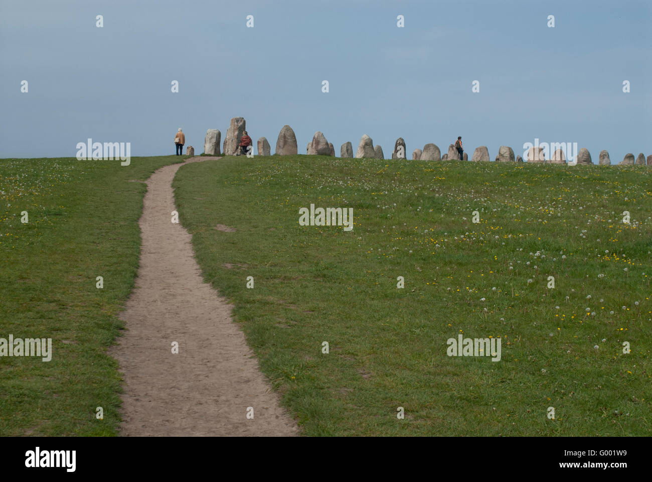 Ale´s Stones is a famous megalithic monument on the south coast of ...