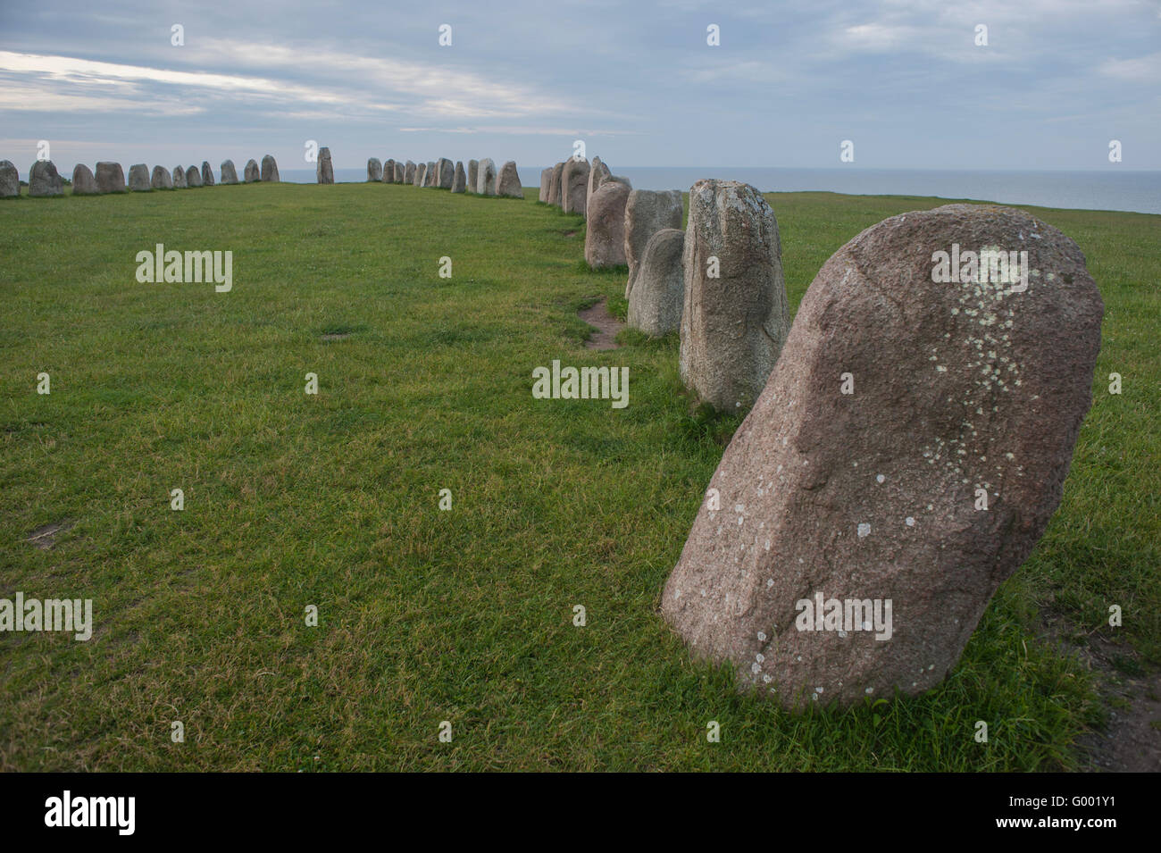 Ale´s Stones is a famous megalithic monument on the south coast of ...